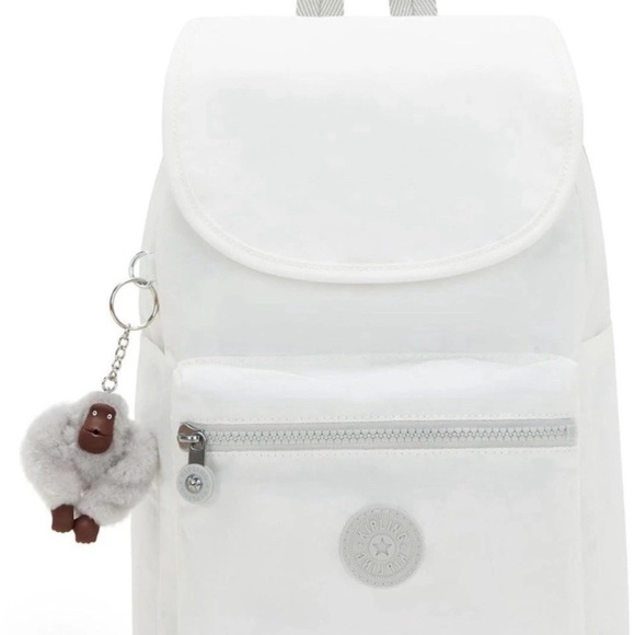Kipling | Bags | Kipling Ezra White Backpack With Adjustable Straps New ...